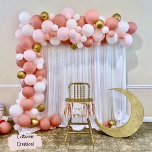 Pink Balloon Arch, Baby Girl 1st Birthday Decorations, Balloon Arch Kit ...