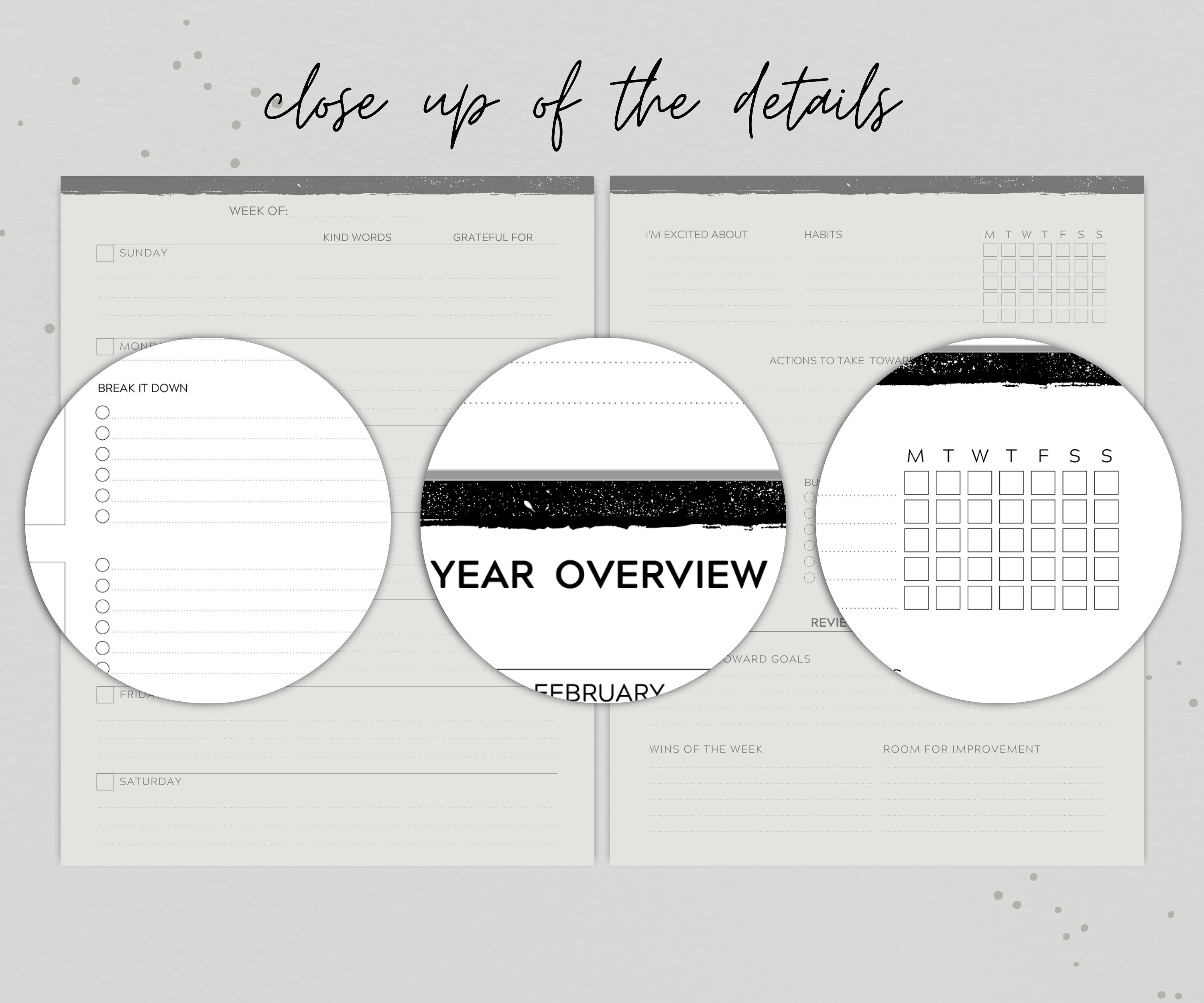 Disc Planner Business Planner Printable Task Planner Black - Etsy