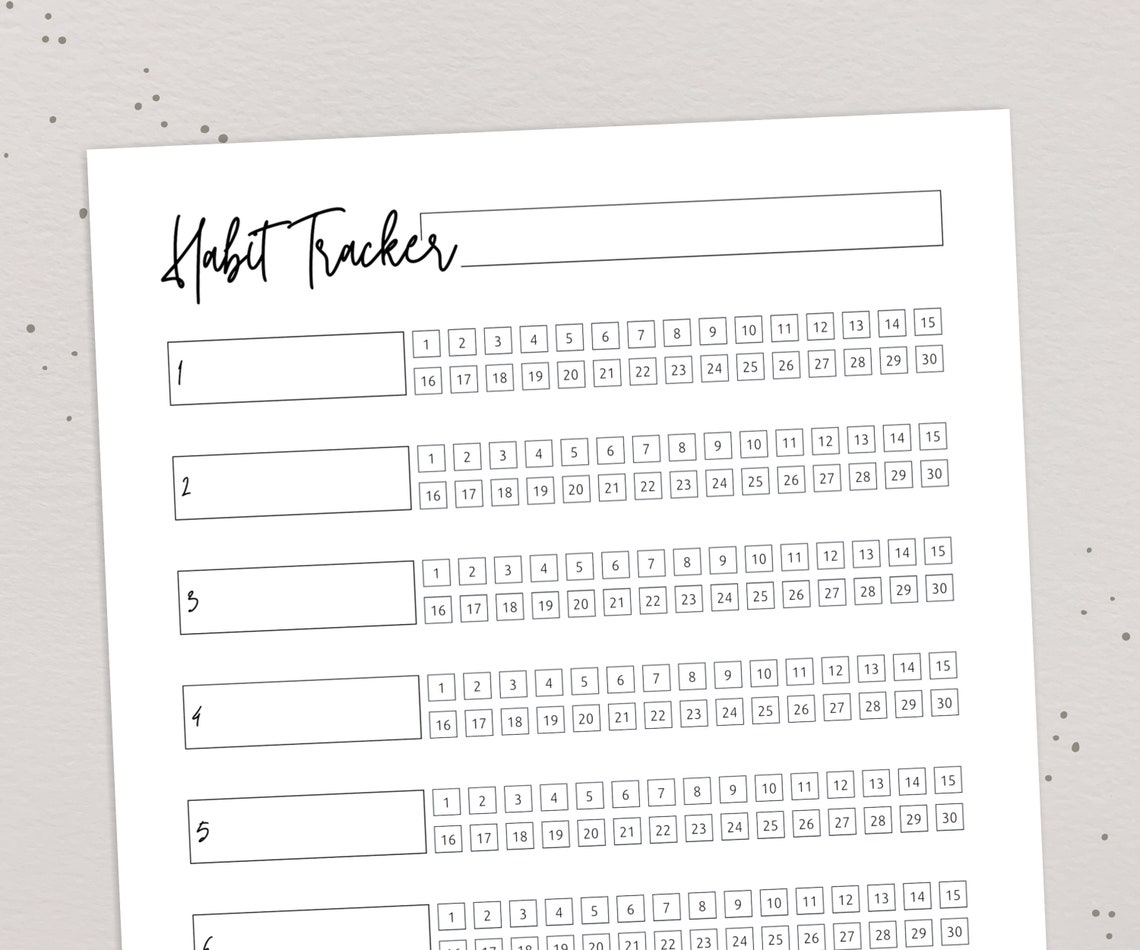 Habit Tracker, Interactive Habit Tracker, Printable Habit Tracker ...
