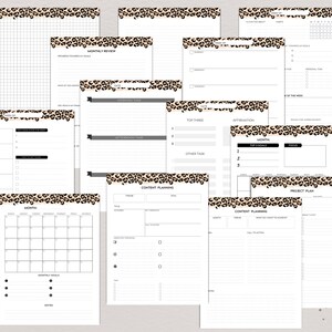 Leopard Business Planner, Printable Task Planner, Daily and Weekly ...