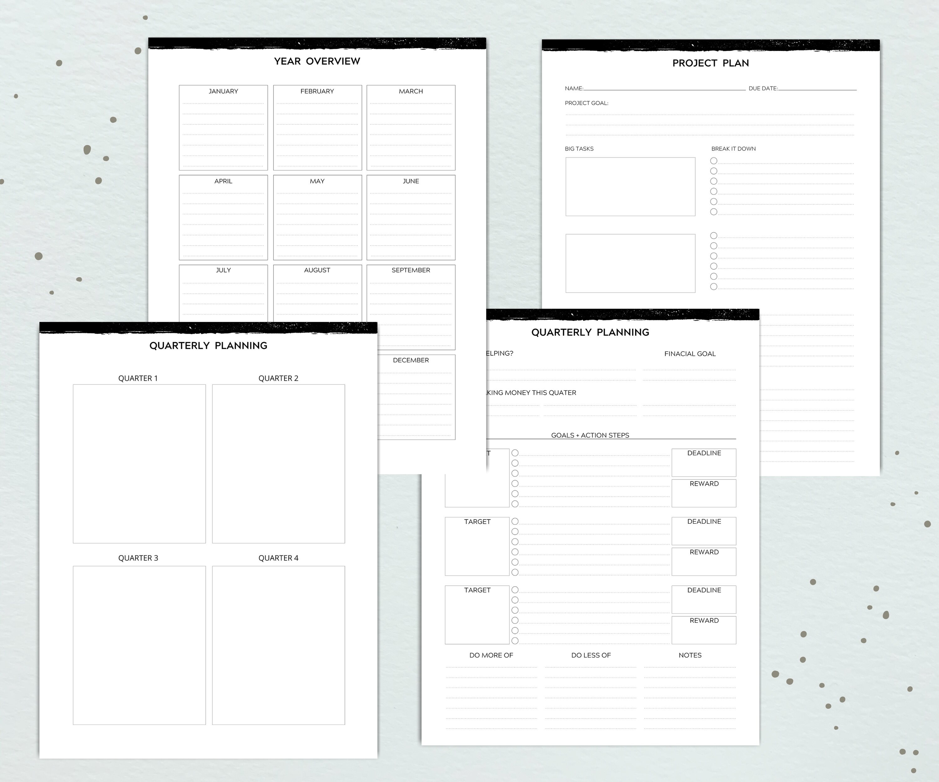 Disc Planner Business Planner Printable Task Planner Black - Etsy
