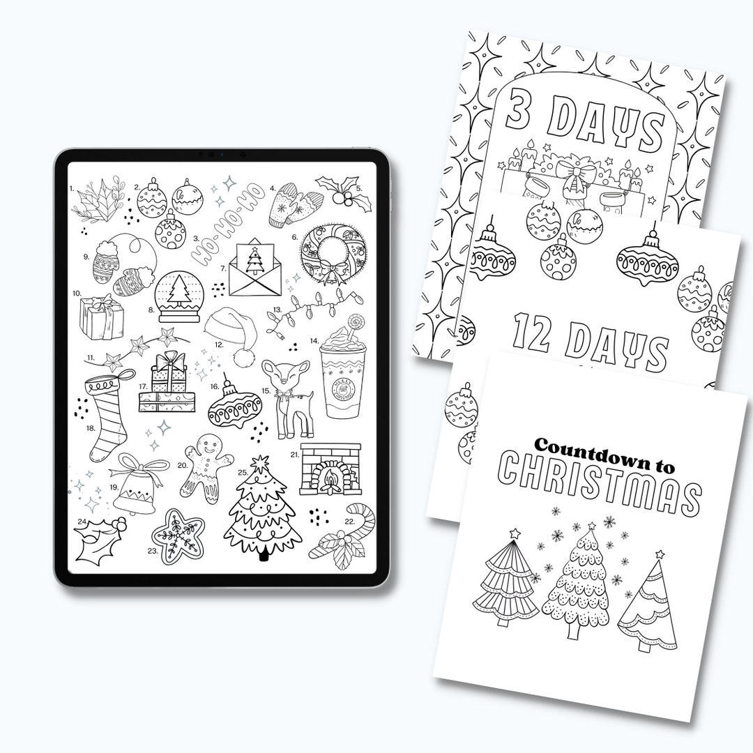 Christmas Coloring Pages | Countdown to Christmas Print and Color ...