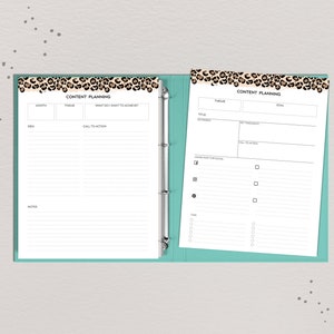 Leopard Business Planner, Printable Task Planner, Daily and Weekly ...