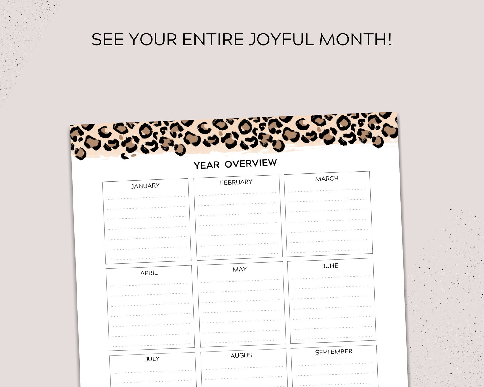 Leopard Business Planner, Printable Task Planner, Daily and Weekly ...