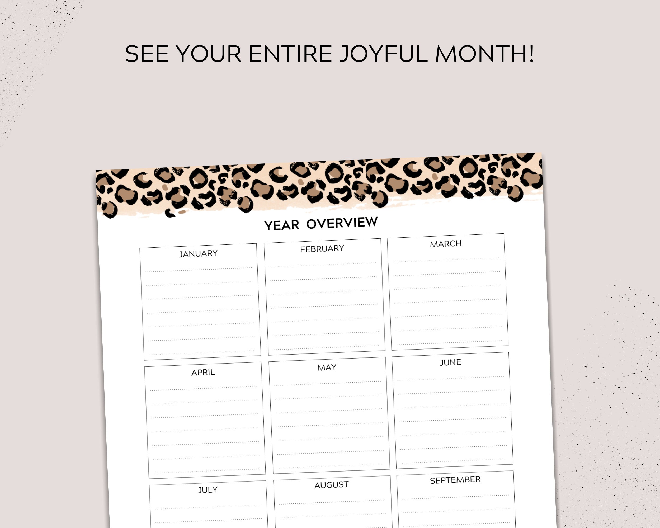 Leopard Business Planner, Printable Task Planner, Daily and Weekly ...