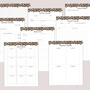 Leopard Business Planner, Printable Task Planner, Daily and Weekly ...