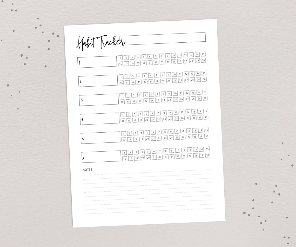 Habit Tracker Interactive Habit Tracker Printable Habit - Etsy