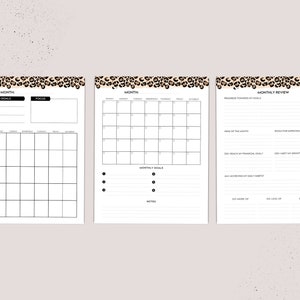 Leopard Business Planner, Printable Task Planner, Daily and Weekly ...