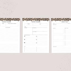 Leopard Business Planner, Printable Task Planner, Daily and Weekly ...