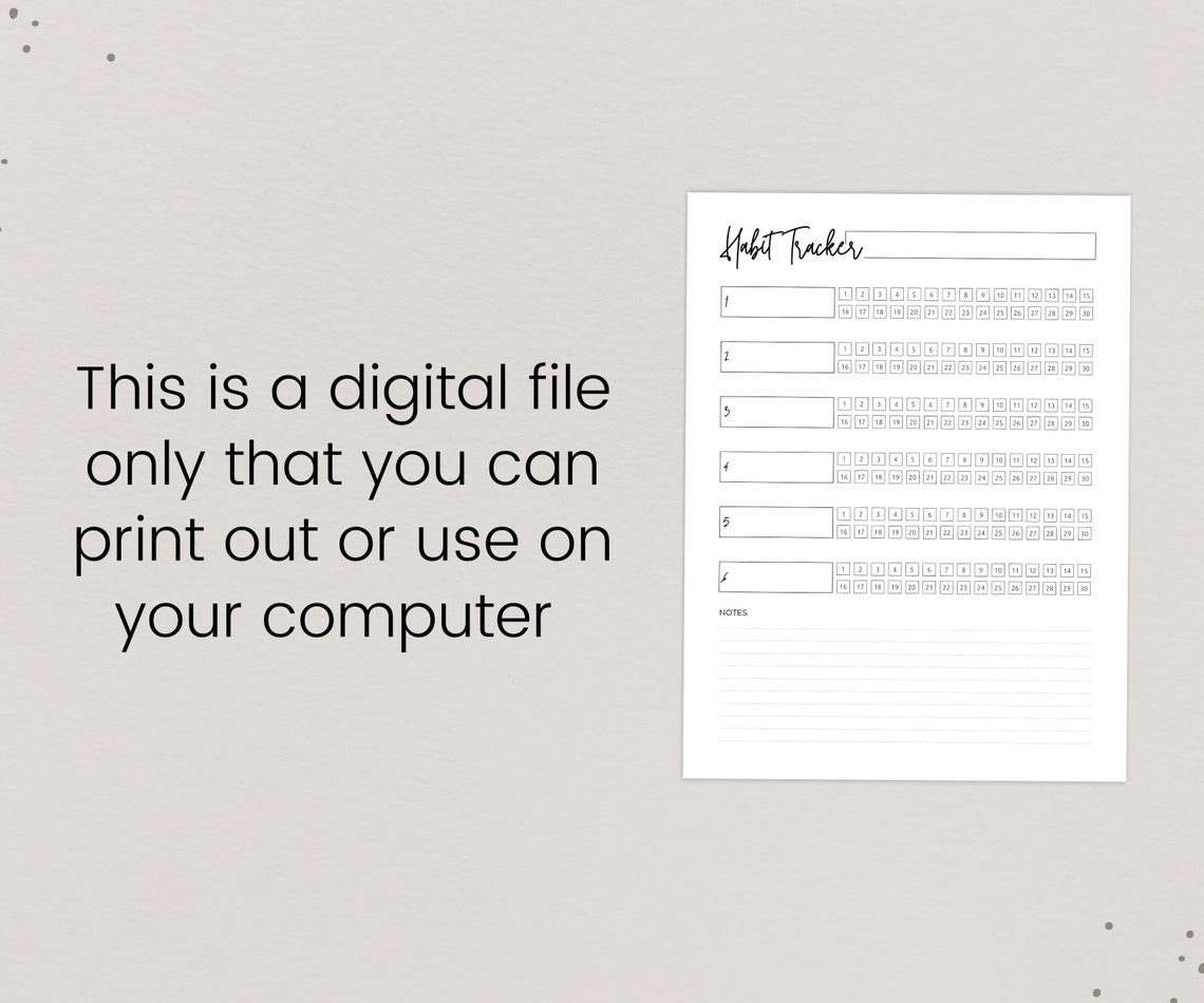 Habit Tracker Interactive Habit Tracker Printable Habit - Etsy