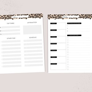 Leopard Business Planner, Printable Task Planner, Daily and Weekly ...