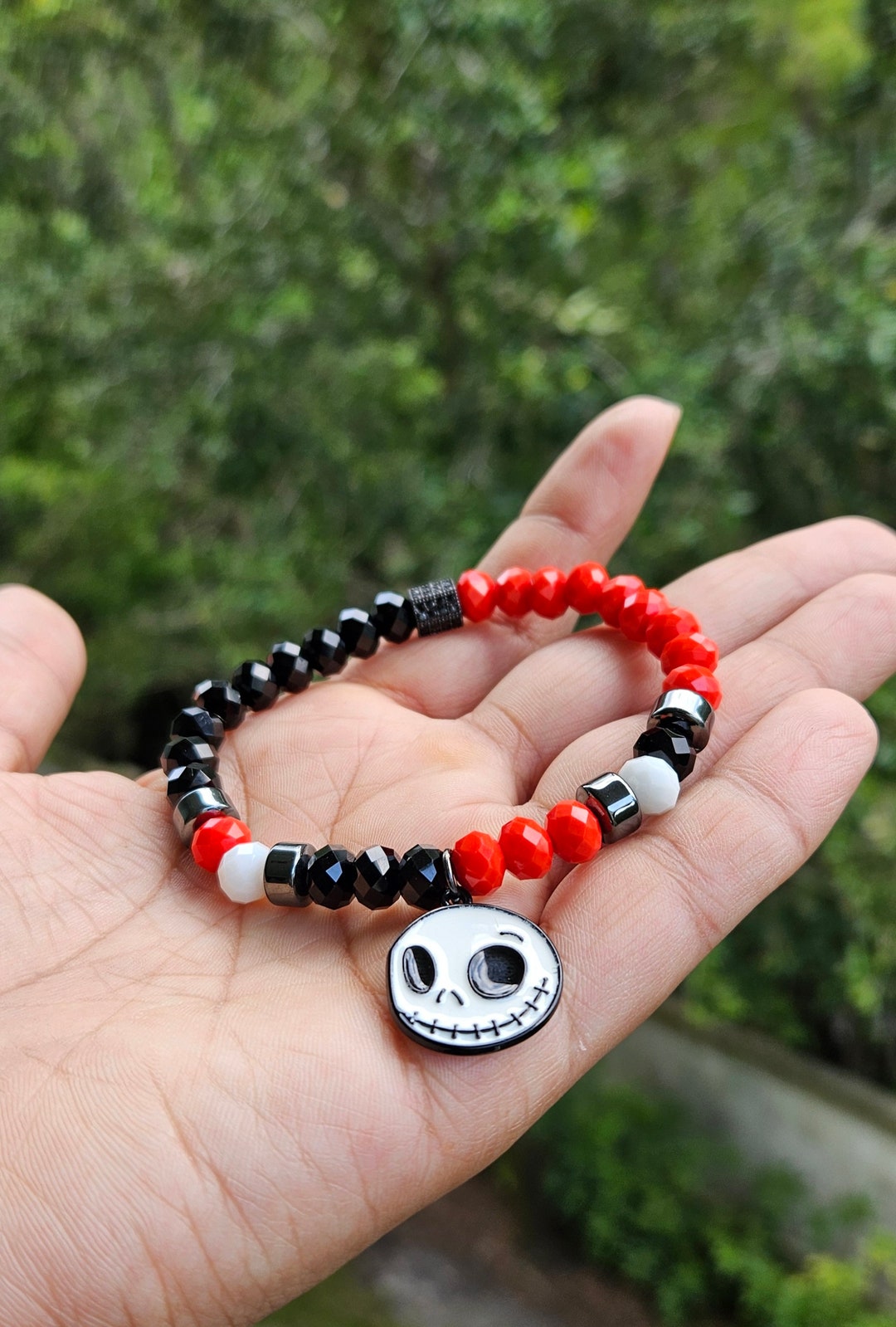 Night Before Christmas/jack Skellington Beaded Bracelet/orange and ...