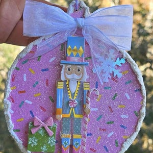 Pastel Nutcracker Christmas Ornaments, Pink and Purple, Set of 4 - Etsy