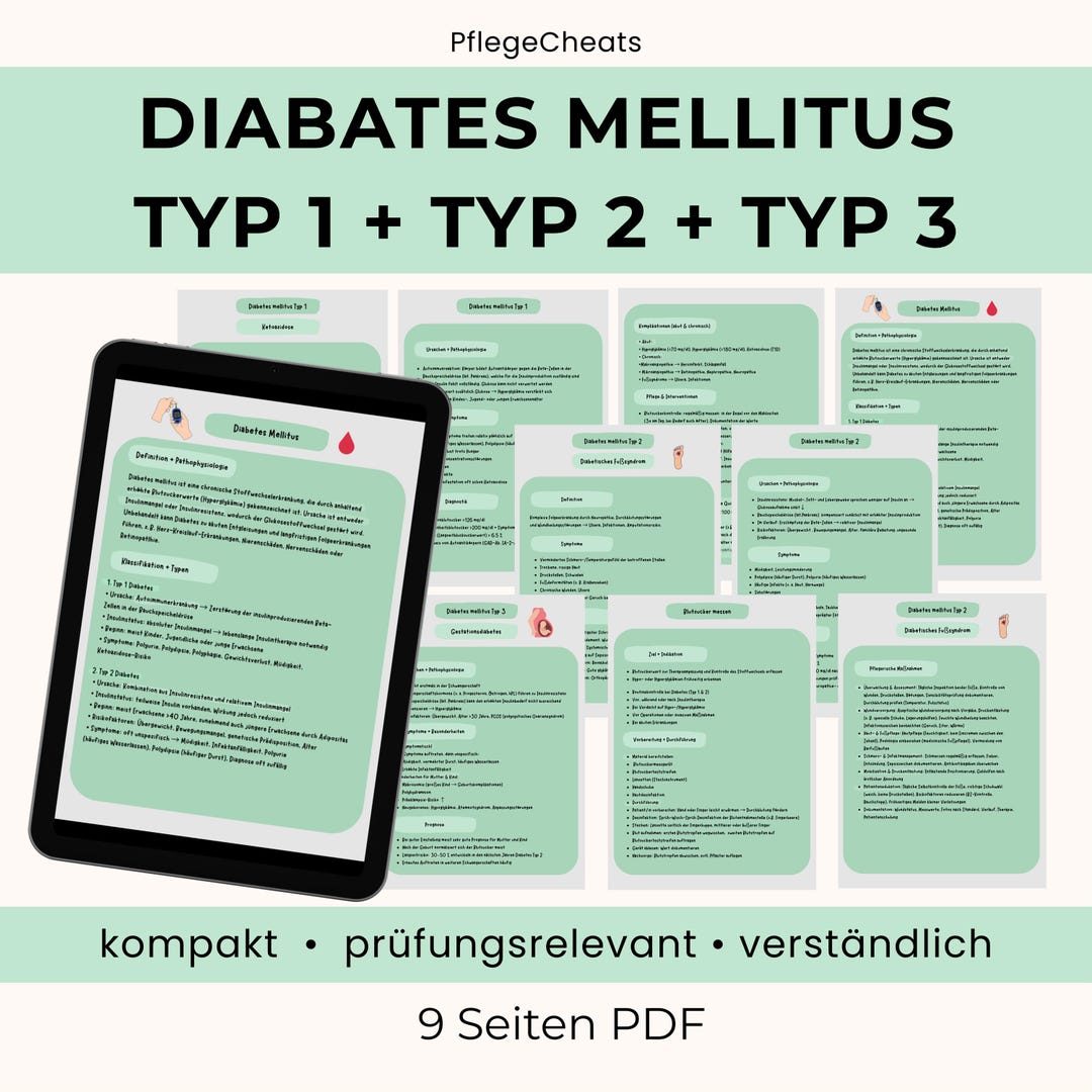 Diabetes Mellitus Study Notes for Nursing Training (PDF) | Nursing Exam ...