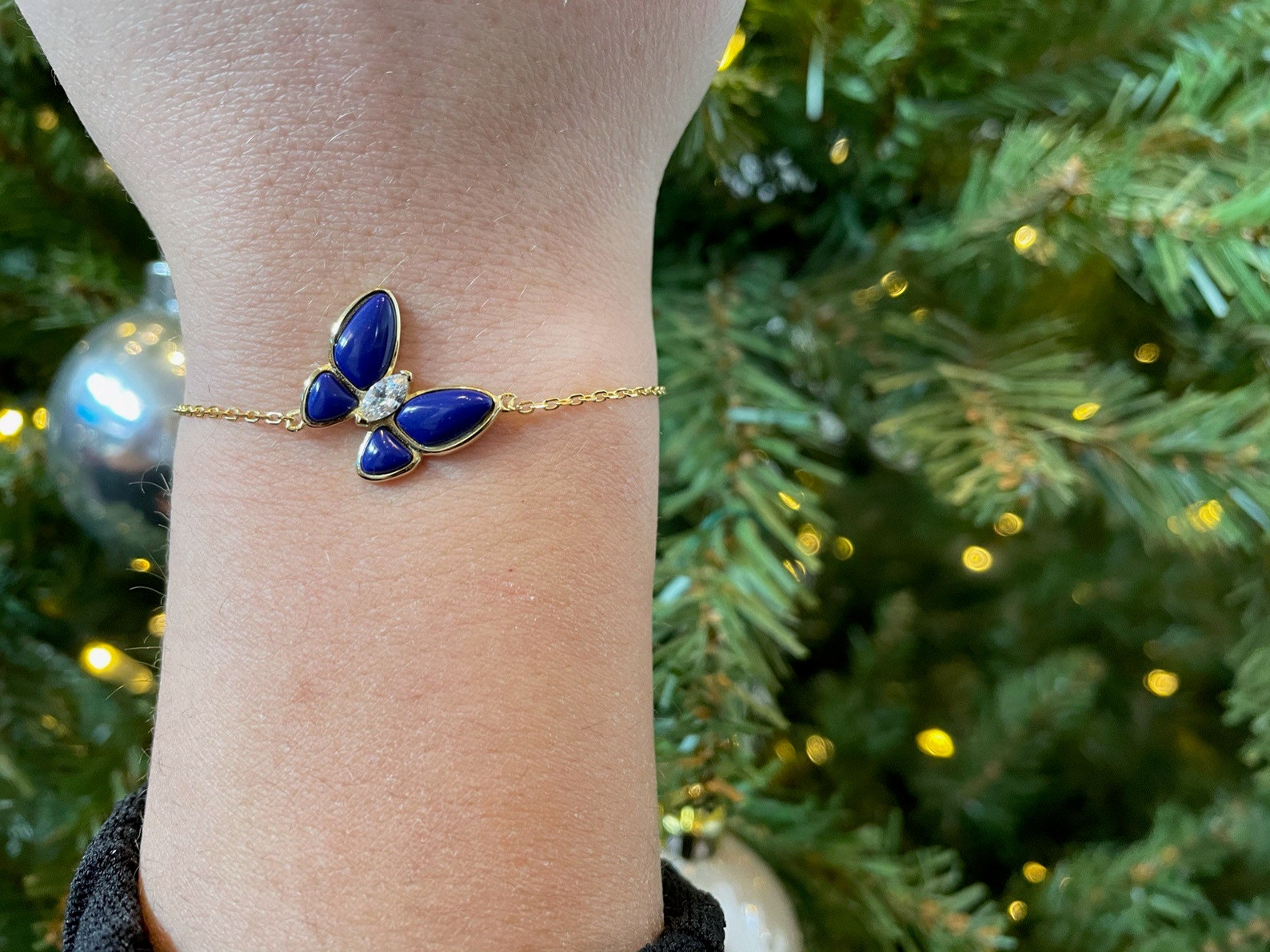 Sapphire Butterfly, Two Butterfly Necklace, 925 Silver Jewelry, 18K ...
