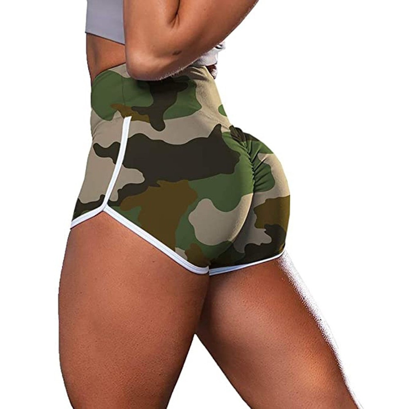 New Womens Sexy Camouflage Shorts Summer Silky Slim Short Etsy