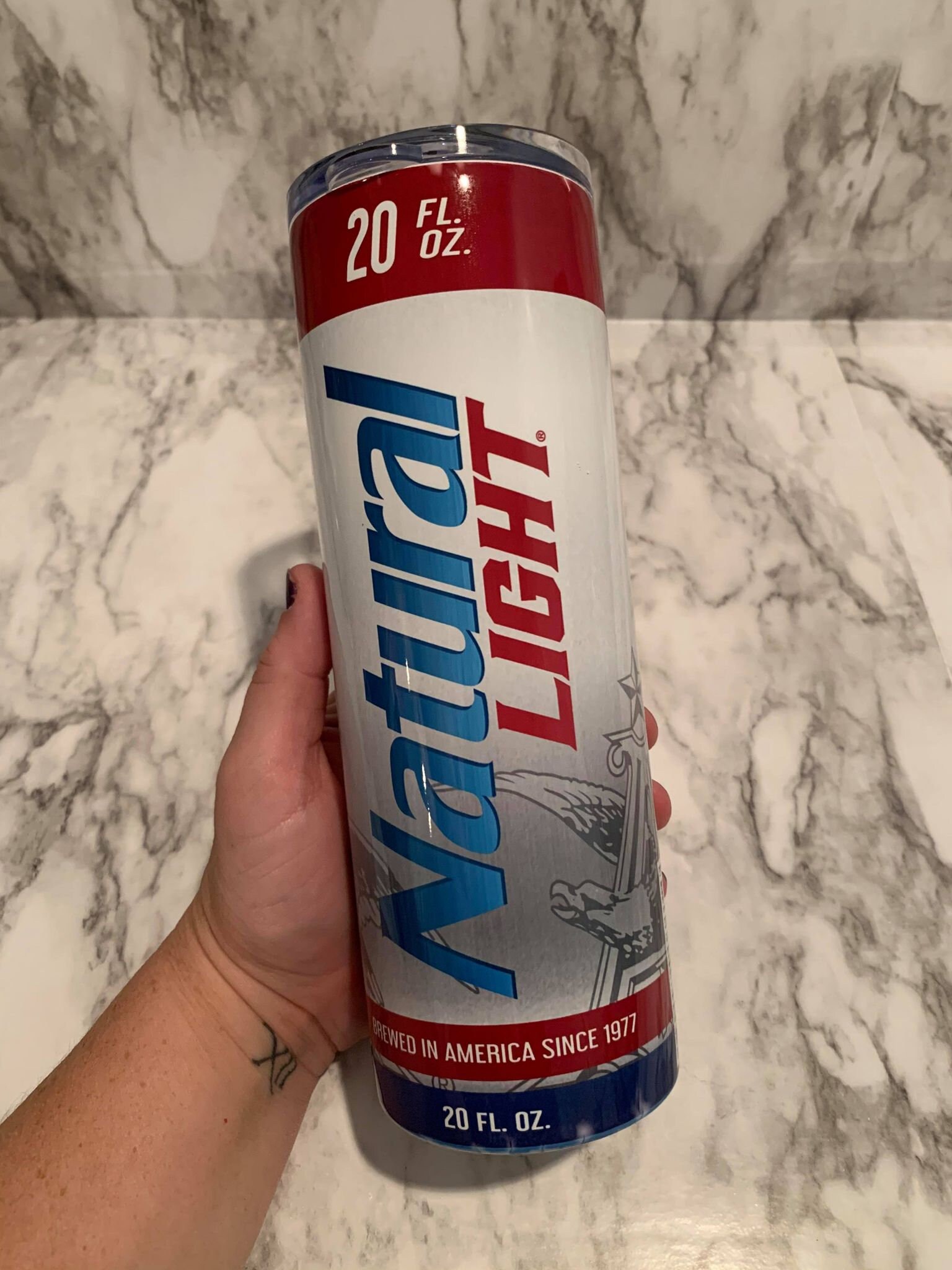 Natural Light Natty Full Wrap Sublimation Tumbler Can | Etsy