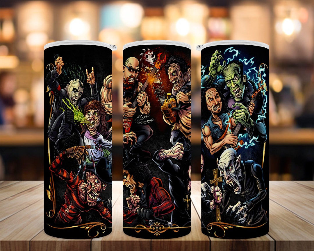 Horror Movie Cartoon Band Super Fan Tumbler 20oz or 30oz - Etsy