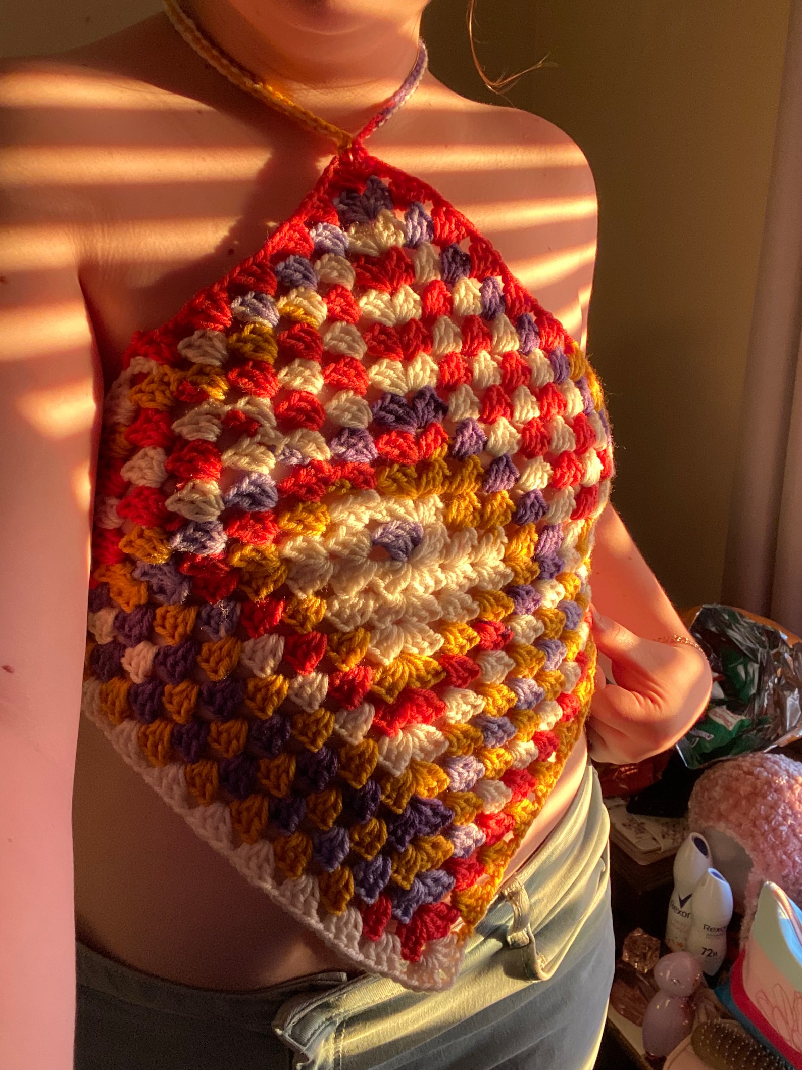 Crochet Diamond Top- Granny Square - Etsy