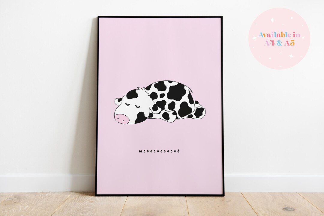 Cow Mood Print // Cow Lover // Cow Poster // Cow Print // Cow Gifts ...