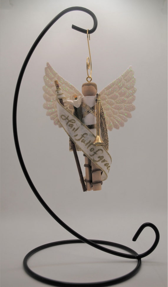 St. Gabriel the Archangel Wooden Doll Ornament | Etsy