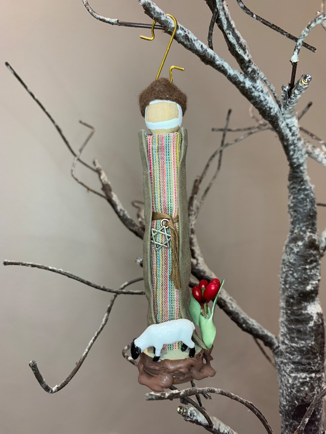 Old Testament Jesse Wooden Doll Ornament - Etsy