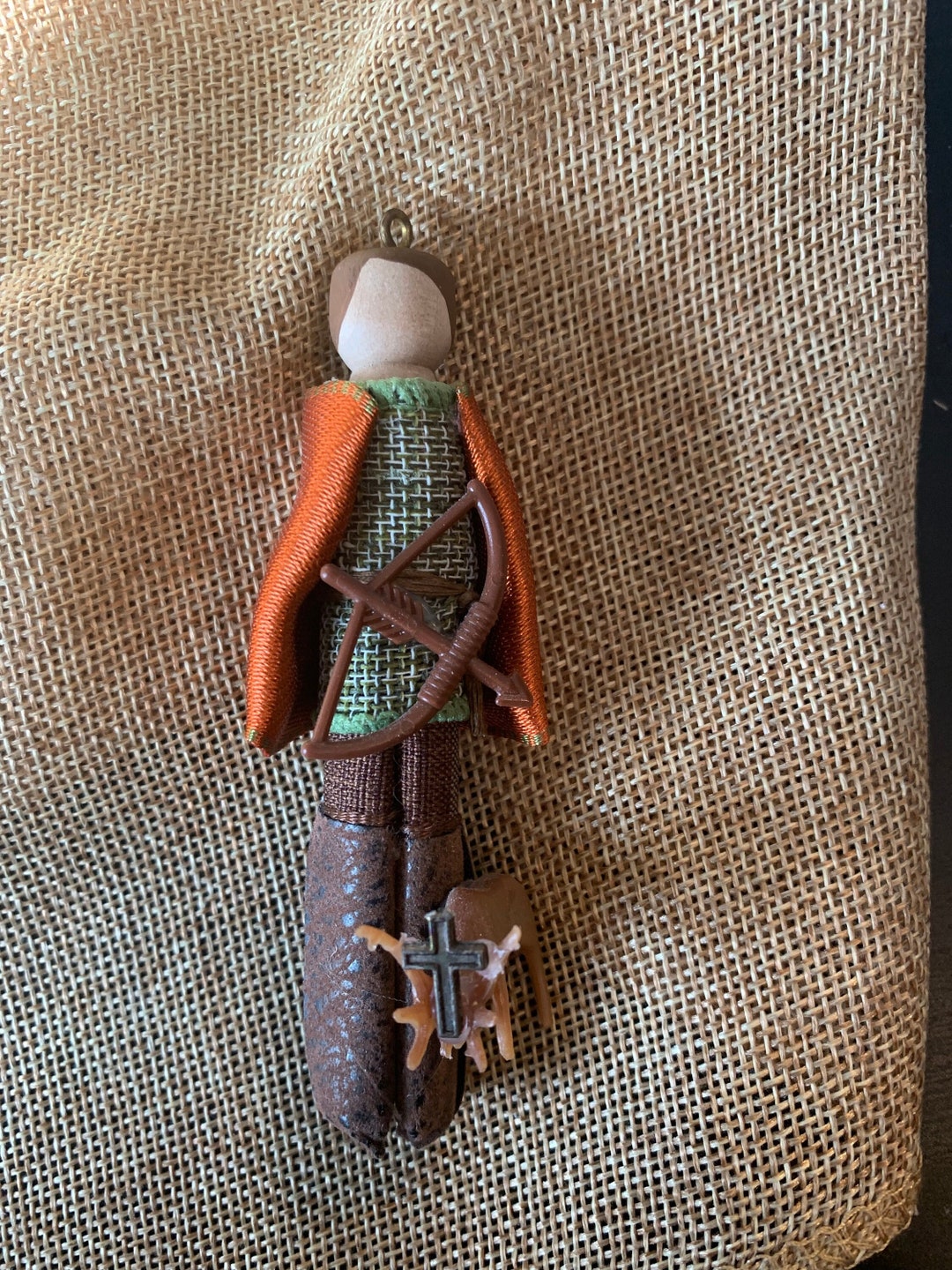 St. Hubert Wooden Doll Ornament - Etsy