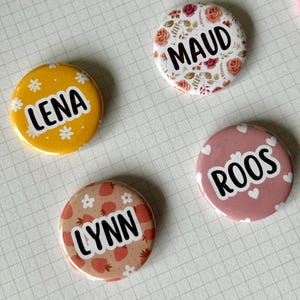 Custom Pin Buttons for Kids 37mm, Fun Designs, Personalized Cute ...