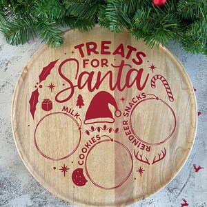Santa Cookie Tray Set, Christmas Eve Plate, Santa’s Snacks, Milk and ...