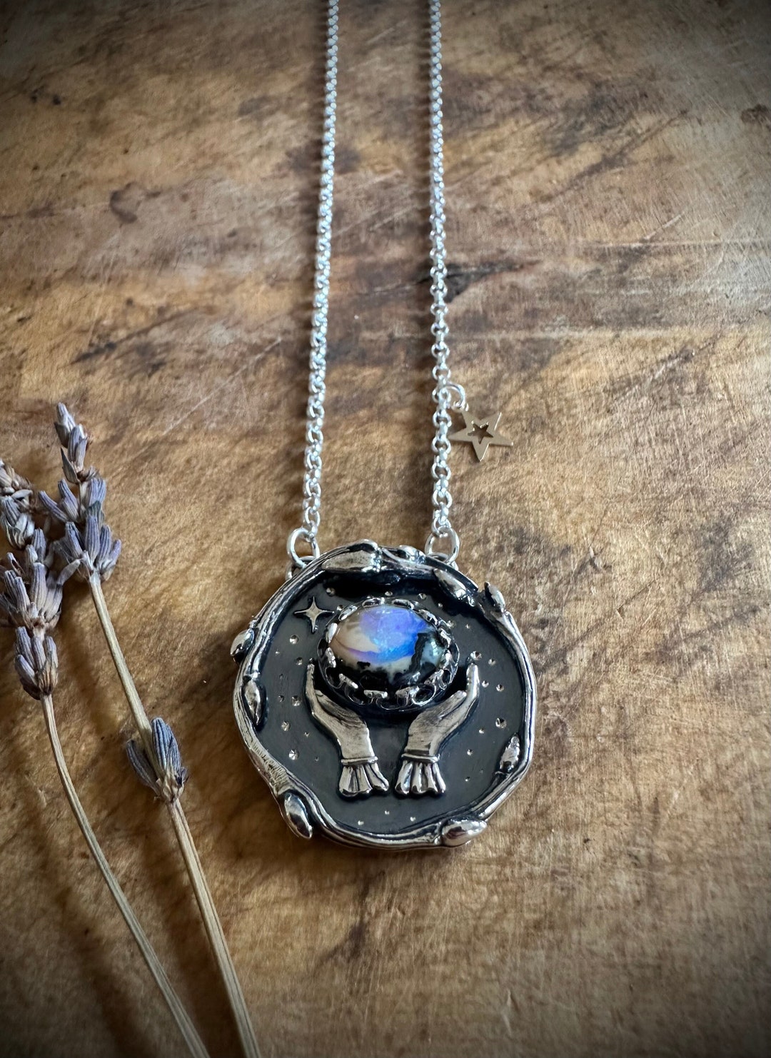 The Mage Pendant in Sterling Silver With a Beautiful Boulder Opal ...