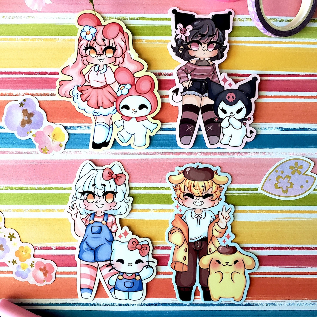 Gijinka Anime Sticker Set // Glossy, Die-cut, Anime, Animal, Sticker ...