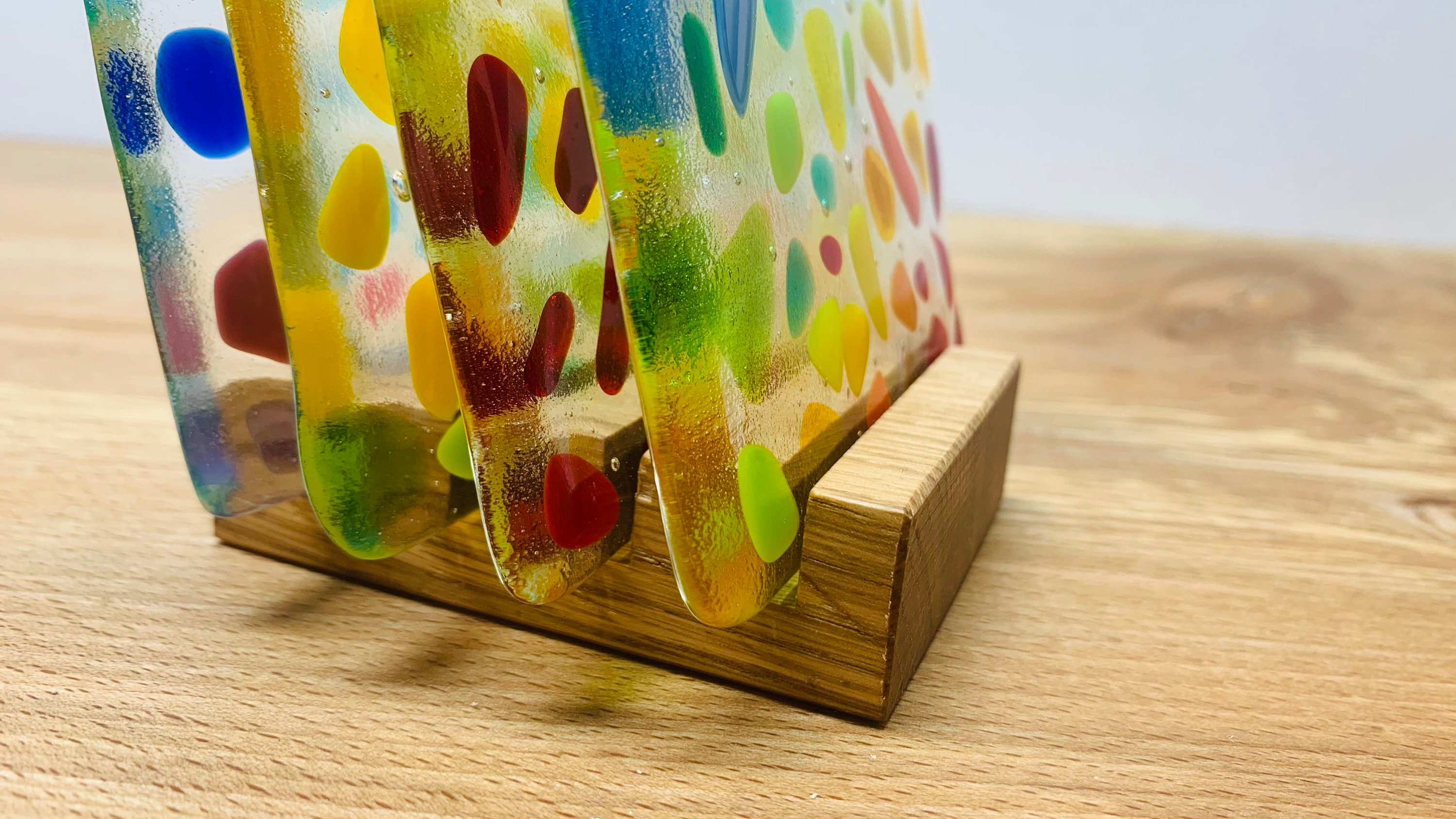 Oak Glass Coaster Display Stands Available in Multiple Sizes | Etsy