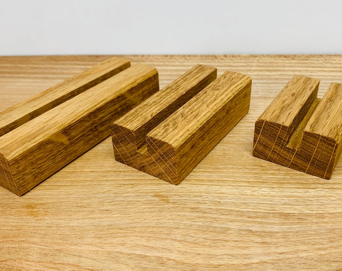 Oak Glass Display Stands Slender Stands Available in Multiple Lengths ...