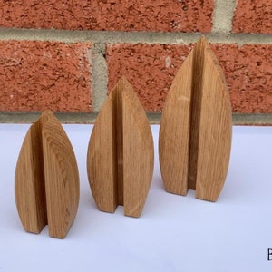 Slender Slotted Boats | Oak Glass Display Stands - Available in ...