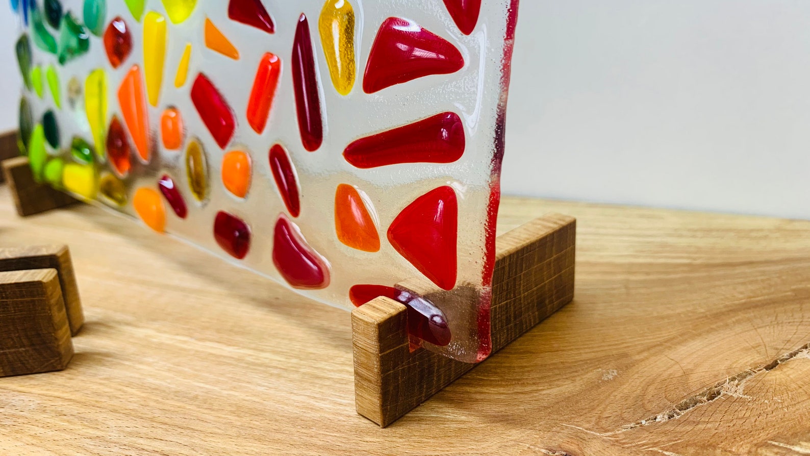 Oak Glass Display Stand | Slimline - Available in Multiple Quantities ...