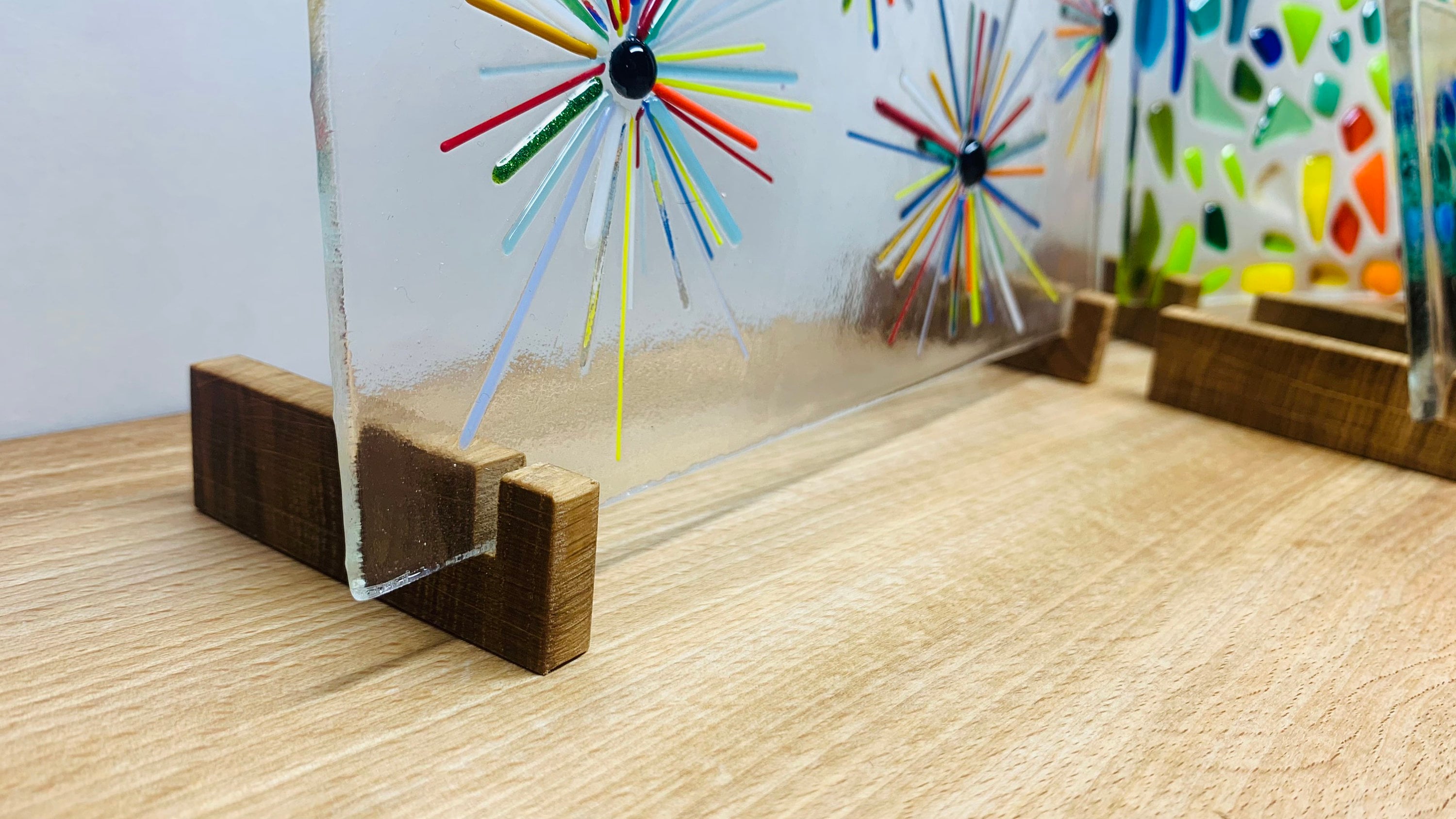 Oak Glass Display Stand | Slimline - Available in Multiple Quantities ...