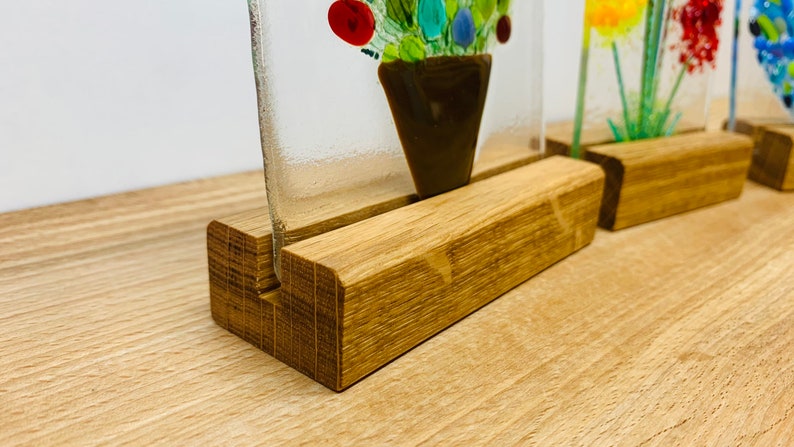 Oak Glass Display Stands Slender Stands Available in - Etsy
