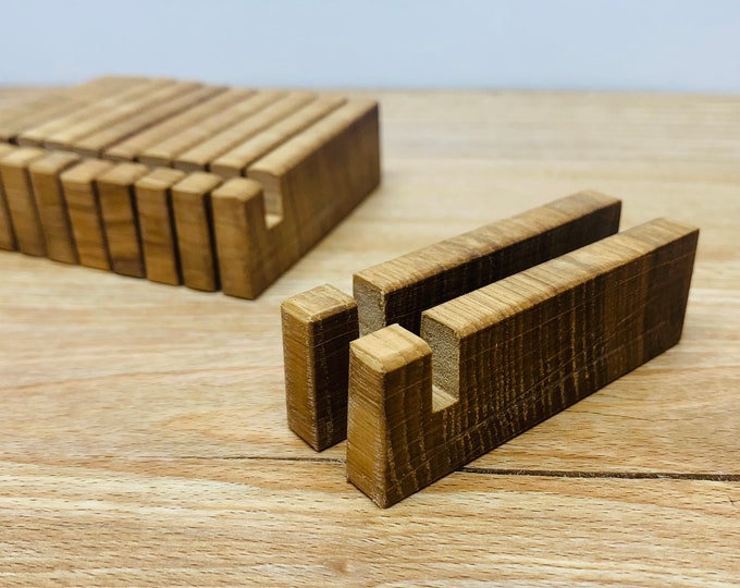 Oak Glass Display Stand Slimline Available in Multiple Quantities - Etsy