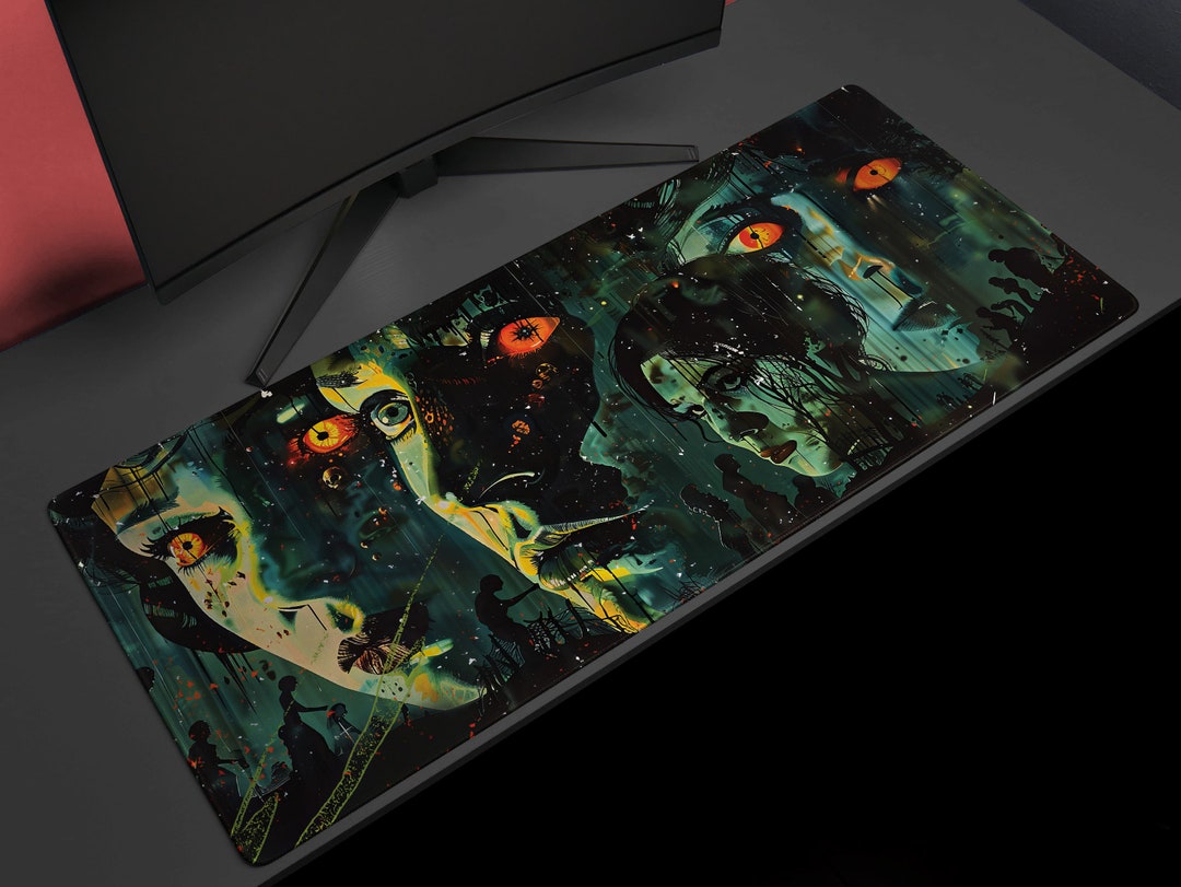 Crimson Elegy Design 4, Desk Pad, Mouse Pad, Desk Mat, Mysterious ...