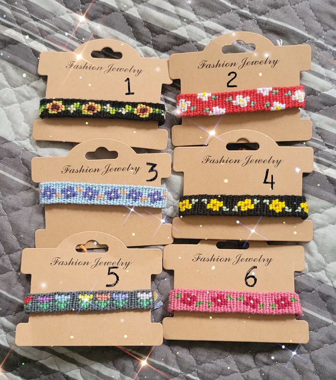 Customizable, Handmade Floral Alpha Patternbracelet - Etsy