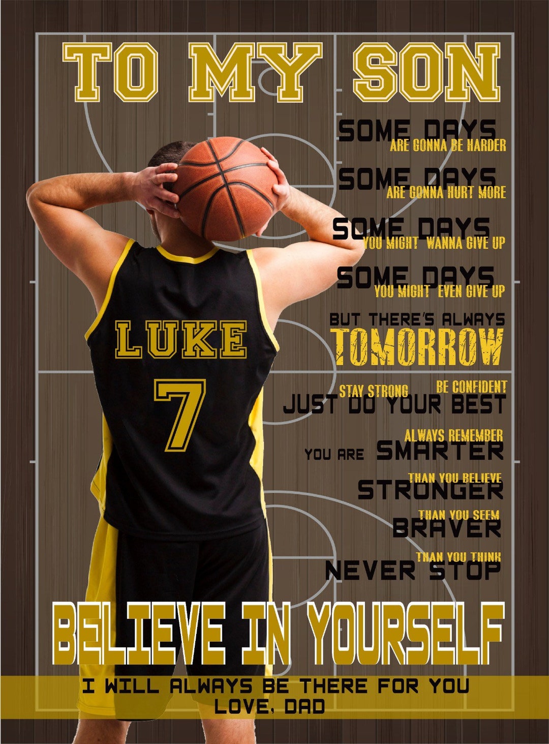 Personalised Basketball Foam Card Gift for Adults and Kids / Best ...