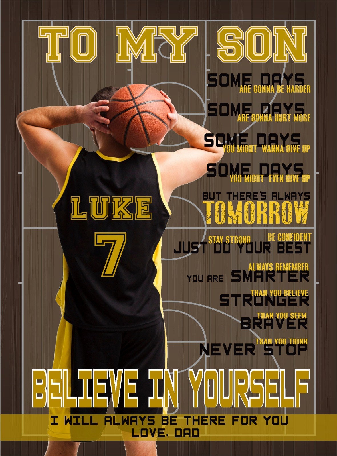 Personalised Basketball Foam Card Gift for Adults and Kids / Best ...