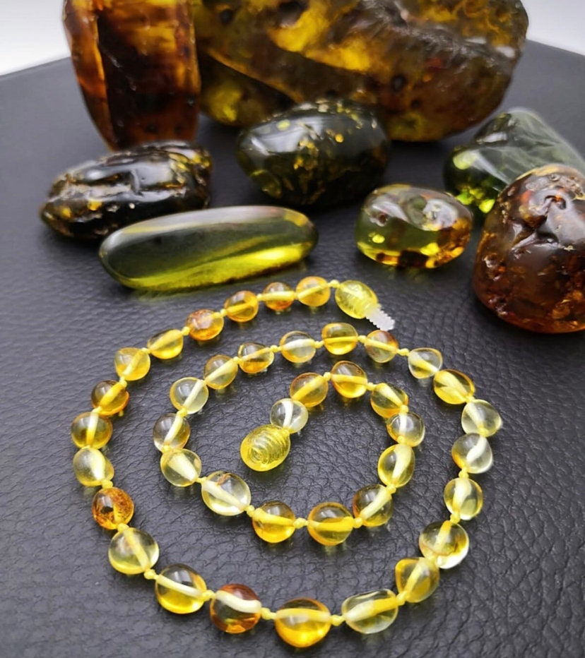 Turkish Amber Necklace Different Colors Amber Beads Safety | Etsy