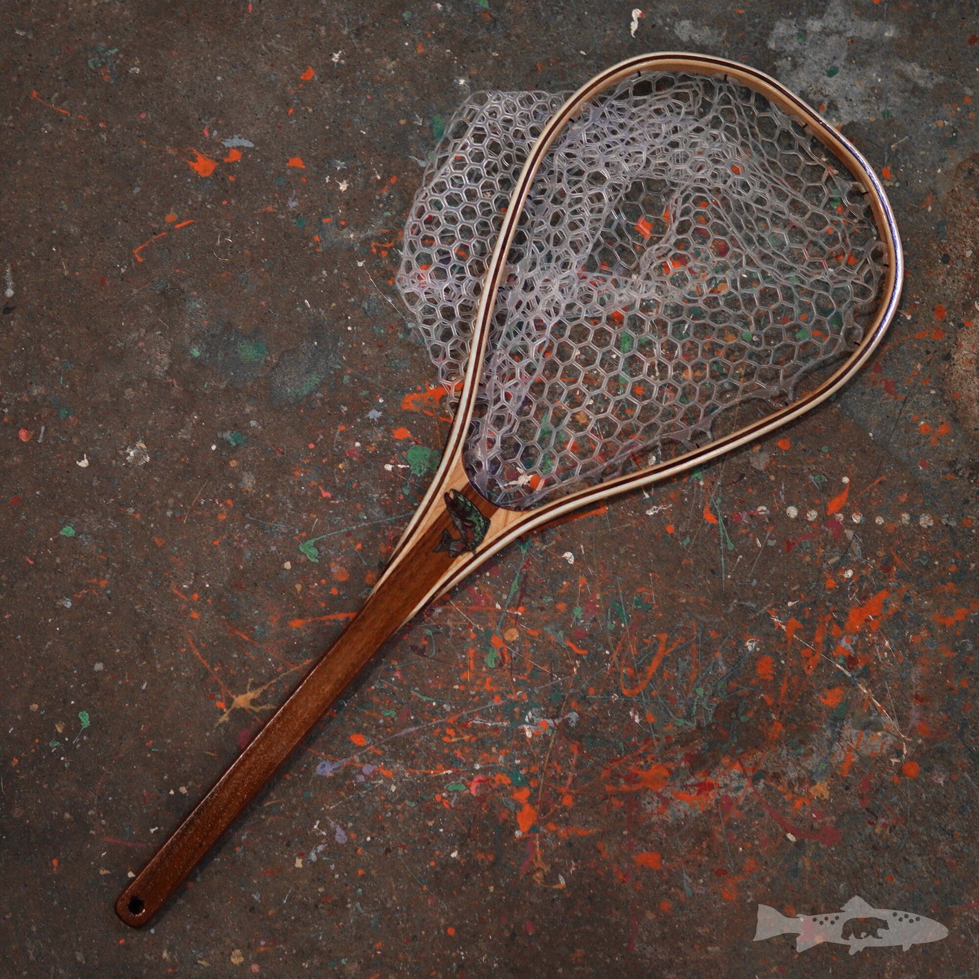 Rainbow Trout 3-color Epoxy Painted Inlay Wood Fly Fishing Net - Etsy