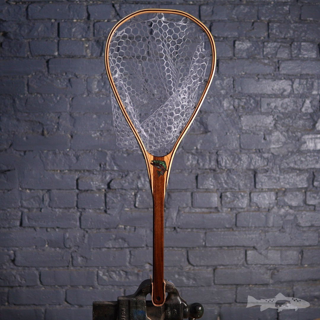 Rainbow Trout 3-color Epoxy Painted Inlay Wood Fly Fishing Net - Etsy