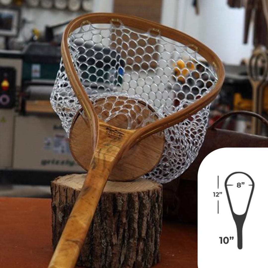 12x8 Little Dipper Spalted Curly Maple Burl Landing Net Made in the USA ...