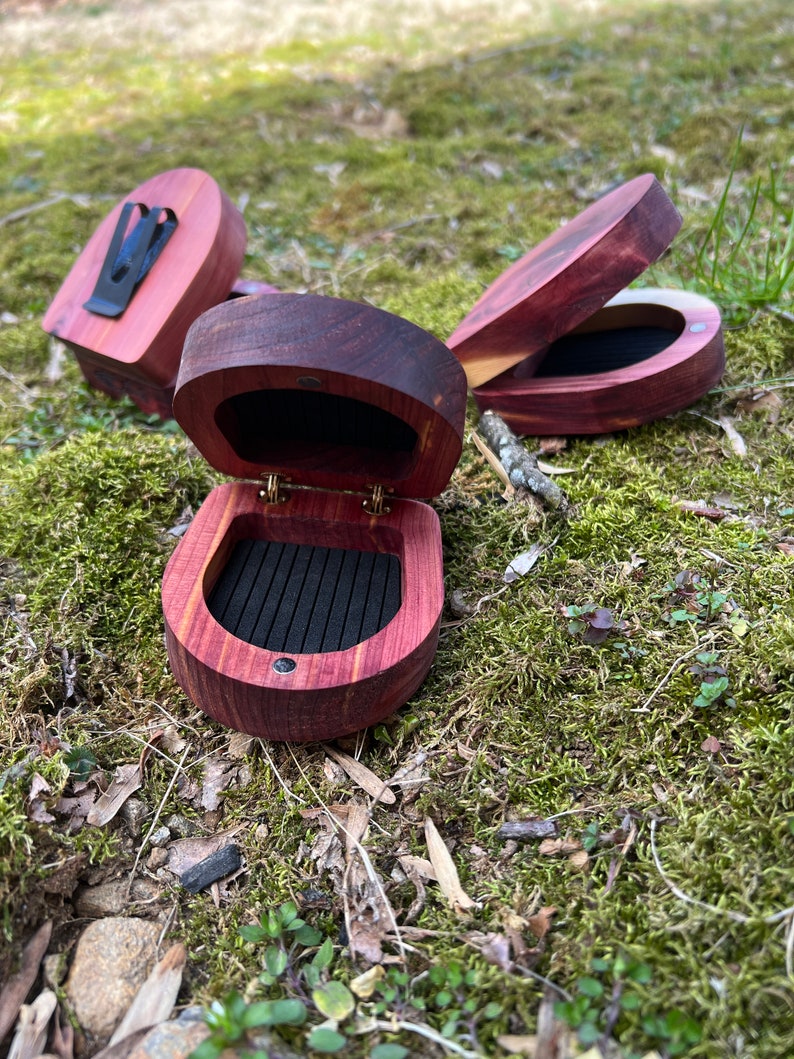 Fly Box the Puck Red Cedar Minimalist Fly Box - Handcrafted & Made in ...