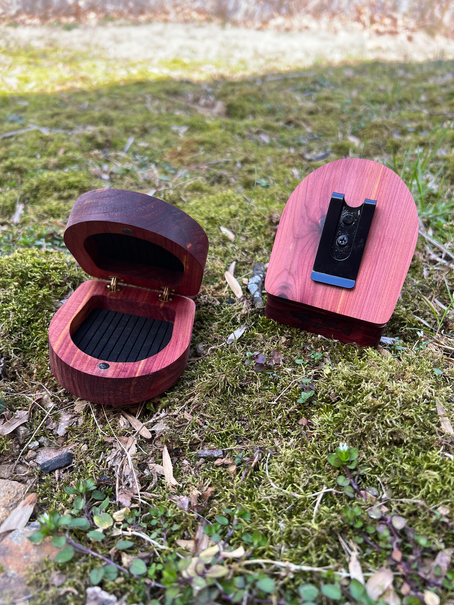 Fly Box the Puck Red Cedar Minimalist Fly Box - Handcrafted & Made in ...