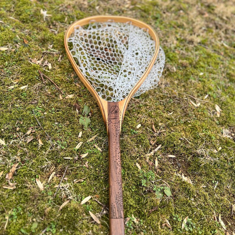 Steelhead Trout Classic Engraved Custom Fish Skin Grip Engraved Wood ...