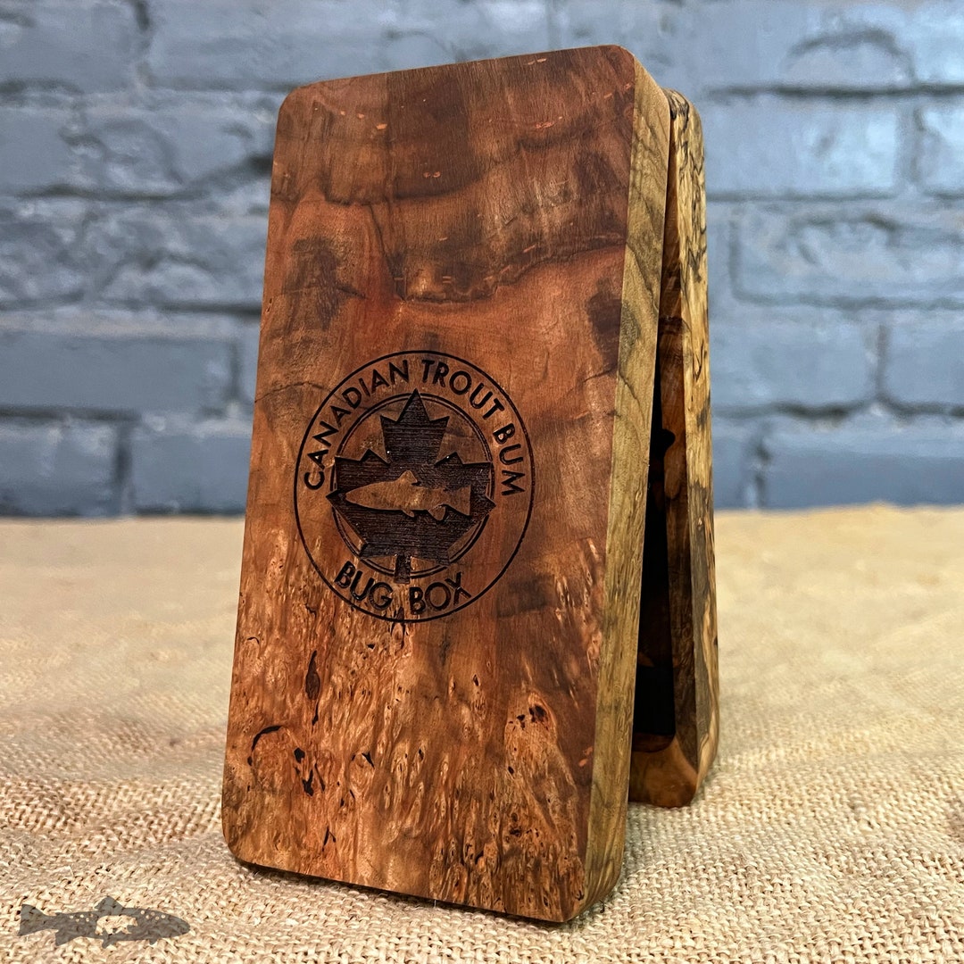 Maple Burl Engraved Custom Fly Box Handcrafted & Made in USA ...